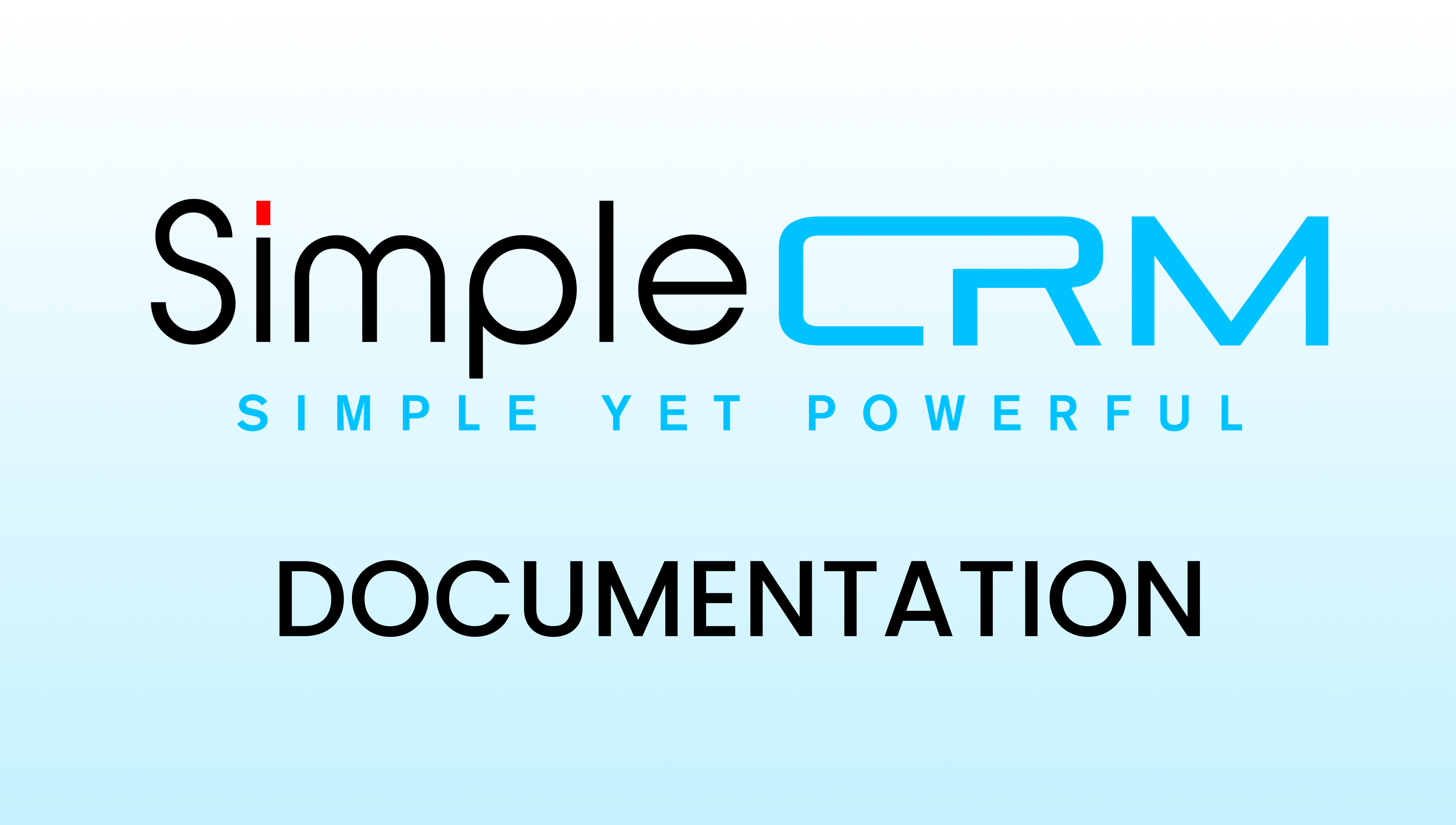 Welcome to the official documentation for SimpleCRM | SimpleCRM